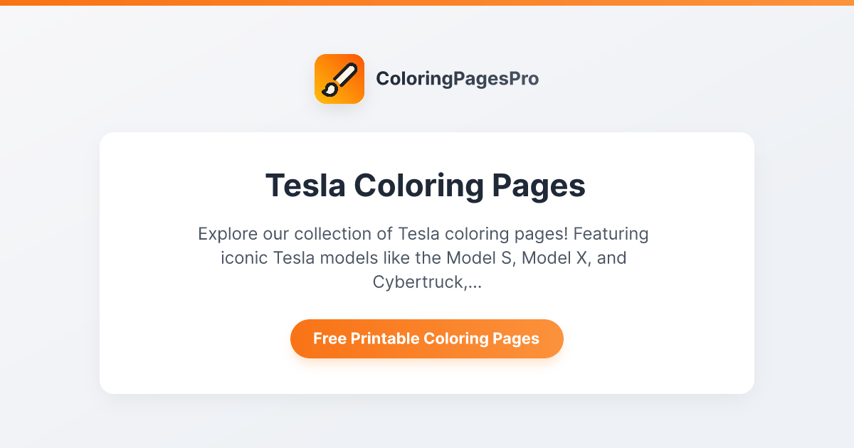 8 Tesla Coloring Pages (Free PDF Printables)